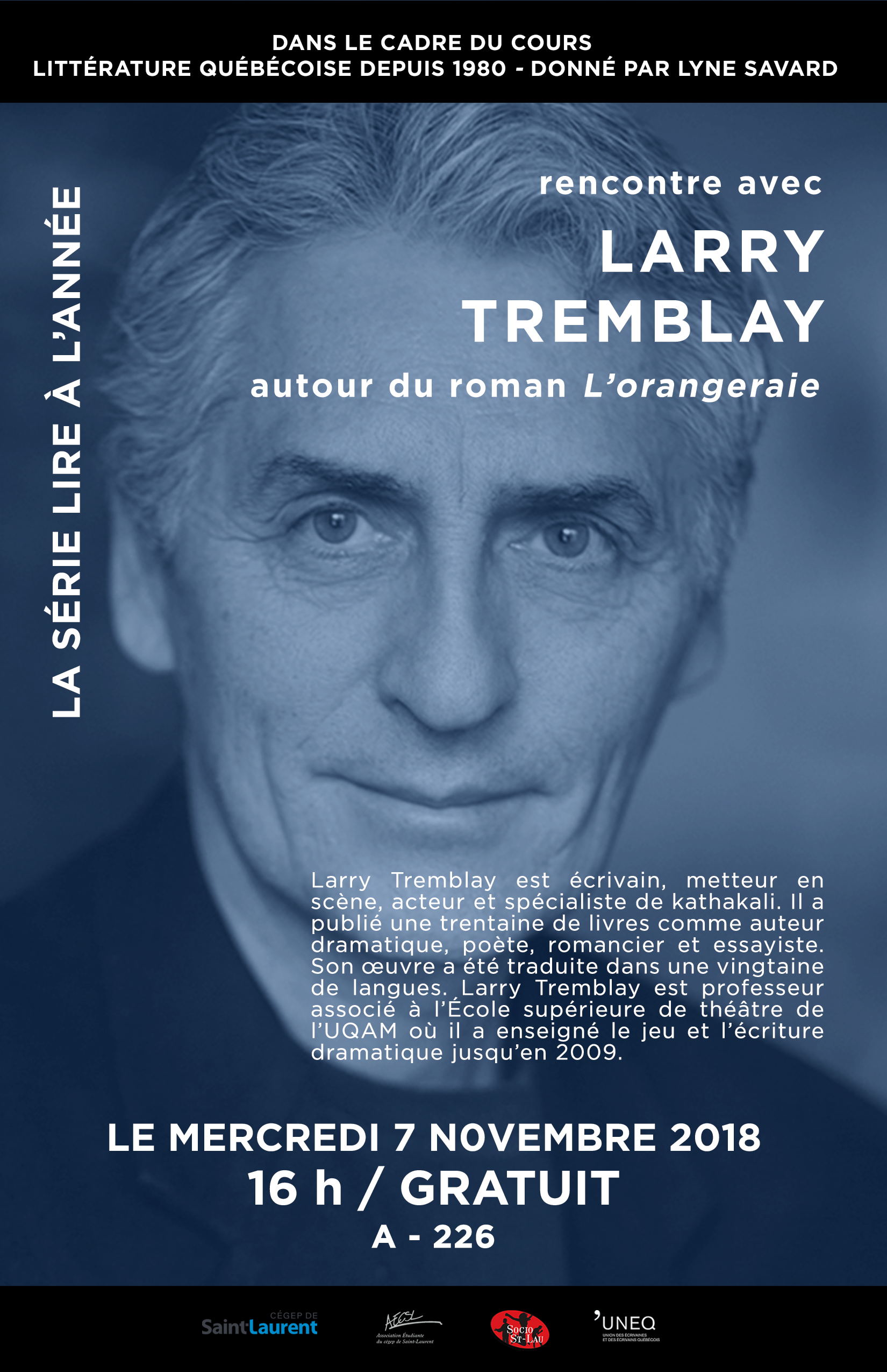Lire à l'année : Larry Tremblay