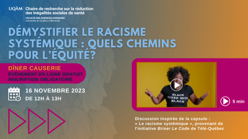 Dîner-causerie: «Démystifier le racisme systémique : quels chemins pour ...